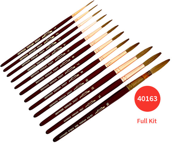 Alligator 40163 Lettering And Writing Chisel Edge Red Sable Brush - Sh